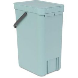 Brabantia Abfalleimer "Sort and Go", 16 Liter, Hochwertiger Abfallbehälter aus Kunststoff, Farbe: mint