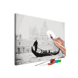 Artgeist Malen nach Zahlen Black and White Venice