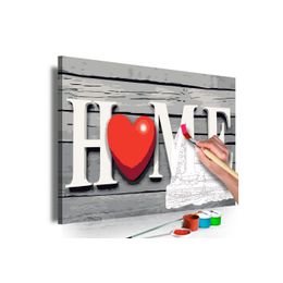 Artgeist Malen nach Zahlen Home with Red Heart