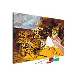 Artgeist Malen nach Zahlen Young Tiger With Mother