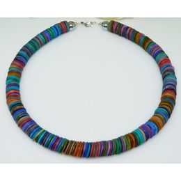 traumschmuck Collier 195a Halskette Muschelkette 12/13mmØ Mehrfarbig multicolor bunt (Geschenk