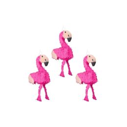 Relaxdays Papierdekoration 3 x Pinata Flamingo