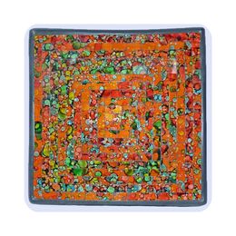 SIMANDRA Dekoschale Mosaikschale Tonschale Quadrat bunt groß
