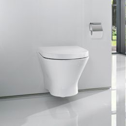 ROCA Nexo Wand-Tiefspül-WC ohne spülrand mit WC-Sitz, A34664L000+A801B12000,