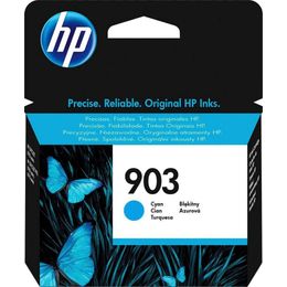 HP 903 Tintenpatrone (Packung, original Druckerpatrone 903 gelb/cyan/magenta/schwarz), blau