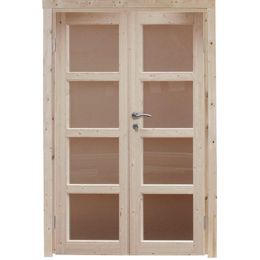 Wolff Gartenhaustür Leif 40, Doppelflügeltür, BxH: 158,8x196,5 cm, beige