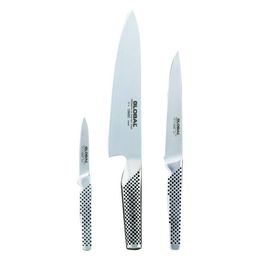Global Messer-Set, Messerset G-21524: Kochmesser + Kleines Schälmesser + Universalmesser