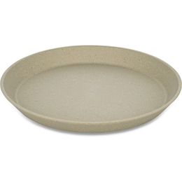 Koziol Speiseteller CONNECT PLATE, (4 St), biozirkuläremKunststoff+FSCHolz,spülmaschinengeeignet,melaminfrei,20cm, beige