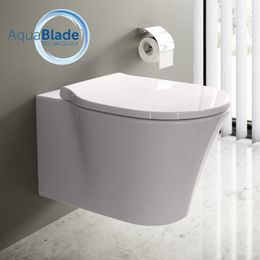 Ideal Standard Connect Air WC-Paket, Wand-Tiefspül-WC AquaBlade, mit WC-Sitz, E0054MA+E036801,