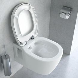 Ideal Standard Connect Wand-Tiefspül-WC, ohne Spülrand, mit WC-Sitz, E8174MA+E712701,