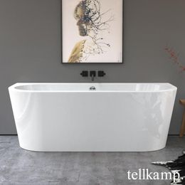 Tellkamp Solitär Wall Vorwand-Badewanne mit Verkleidung, 0100-055-0B-AUF/CR,