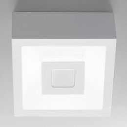 AI LATI Eclipse Quadra LED Deckenleuchte, gro&szlig; B: 17,8 H: 6,5 T: 17,8 cm, wei&szlig; matt/satiniert LD0006B3