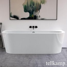 Tellkamp Solitär Wall Vorwand-Whirlwanne mit Verkleidung, W100-077-00-AUF/CR,