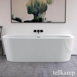 Tellkamp Solitär Wall Vorwand-Badewanne mit Verkleidung, 0100-277-00-A/CR,
