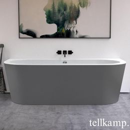 Tellkamp Solitär Wall Vorwand-Whirlwanne mit Verkleidung, W100-077-0B-AUF/CRWMCM,