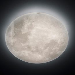 Trio Lunar LED Deckenleuchte mit Dimmer &Oslash; 60 H: 12 cm, wei&szlig; 627516000