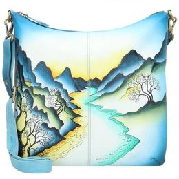 GreenLand Nature Art+Craft Umhängetasche Leder 32 cm handbemalt