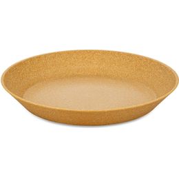 Koziol Suppenteller CONNECT PLATE, (4 St), biozirkuläremKunststoff+FSCHolz,spülmaschinengeeignet,melaminfrei,24cm, beige