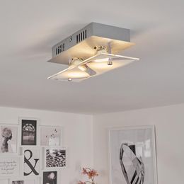 hofstein Liestal Deckenleuchte LED Nickel-Matt, 2-flammig