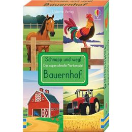 Usborne Verlag Spiel, Schnapp und weg! Das superschnelle Kartenspiel: Bauernhof