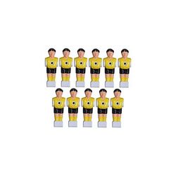 Charlsten Kickertisch 11 Kickerfiguren 16 mm schwarz-gelb Komplett Set
