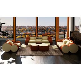 JVmoebel Sofa Moderne Schwarz-rote Wohnzimmermöbel 3+2+1 Garnitur Neu
