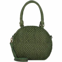 GreenLand Nature Femi & Nine Schultertasche Leder 34 cm green