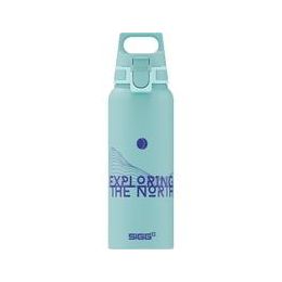 Sigg Trinkflasche WMB ONE Pathfinder Glacier 1,0Liter türkis Material: Aluminium Besteht aus: Flasche + ONE-Verschluss, bequem mit einer Hand zu öffnen Fassungsvermögen: 1 Liter