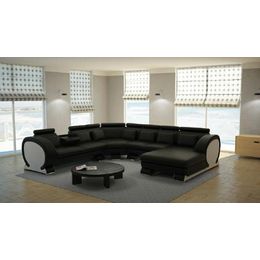 JVmoebel Ecksofa Designer schwarze U-Form Sofa luxus Design modern Stilvoll Neu