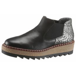 Rieker Große Größen: Chelseaboots, schwarz-altsilber, Gr.37