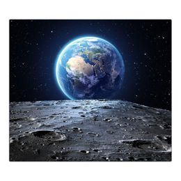 Primedeco Herd-Abdeckplatte »Spritzschutz Herdabdeckplatte Schneidebrett aus Glas Erde vom Mond aus