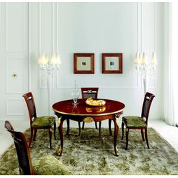 JVmoebel Esstisch Esstisch Luxus Esszimmer Tische Rund Holz Italienische Möbel Stil Barock Tisch