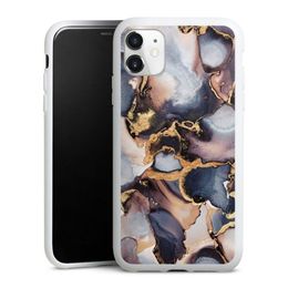 DeinDesign Handyhülle Marmor Elisabeth Fredriksson Farbverlauf Dreamy Ink Grey Gold Print, Apple iPhone 11 Silikon Hülle Bumper Case Handy Schutzhülle