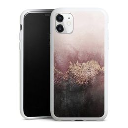 DeinDesign Handyhülle Glitzer Look Staub Elisabeth Fredriksson Pink Sky Dust Gold Print, Apple iPhone 11 Silikon Hülle Bumper Case Handy Schutzhülle
