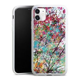 DeinDesign Handyhülle Malerei Blätter Kunst Autumn8, Apple iPhone 11 Silikon Hülle Bumper Case Handy Schutzhülle, weiß