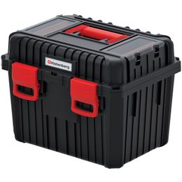Prosperplast Werkzeugbox HEAVY, 45,5 x 36 x 33,7 cm, rot|schwarz