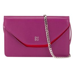 DuDu Umhängetasche Leder 19 cm fuchsia