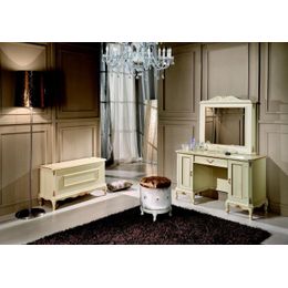 JVmoebel Schlafzimmer-Set Schminktisch Italienische Stil Möbel Sideboard Schlafzimmer Barock Rokoko Hocker