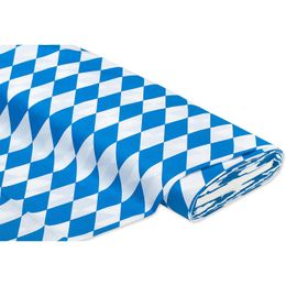 buttinette Baumwollstoff "Raute", blau/weiß
