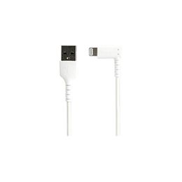 StarTech.com 1m/3.3ft Angled Lightning to USB Cable - MFI Certified - White - Lightning cable - Lightning / USB - 1 m