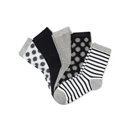 Tchibo 5 Paar Socken - Schwarz/Gestreift - Kinder - Gr.: 27-30