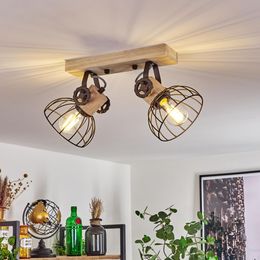 hofstein Orny Deckenleuchte Braun, Naturfarben, 2-flammig