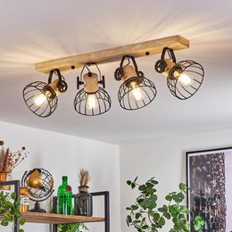 hofstein Orny Deckenleuchte Naturfarben, Schwarz, 4-flammig