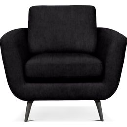 furninova Loungesessel Smile, im skandinavischen Design, schwarz