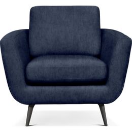 furninova Loungesessel Smile, im skandinavischen Design, blau