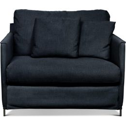 furninova Loveseat Petito, abnehmbarer Hussenbezug, alle Kissen mit Federn gefüllt, 2 Zierkissen, blau