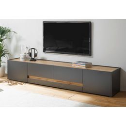 Furn.Design Lowboard Center (TV Unterschrank in grau mit Eiche