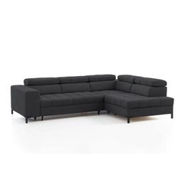 exxpo - sofa fashion Ecksofa Bocco, Wahlweise mit Bettfunktion und Bettkasten, 5 verstellbare Kopfstützen, braun