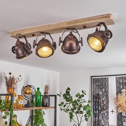 hofstein Herford Deckenleuchte Bronze, Naturfarben, 4-flammig
