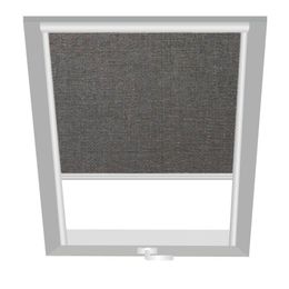 Wellker Verdunkelungsrollo Dunkelgrau 1046, 74x98 cm (7/9), Aluminiumschiene,Manuell,R35,Roto